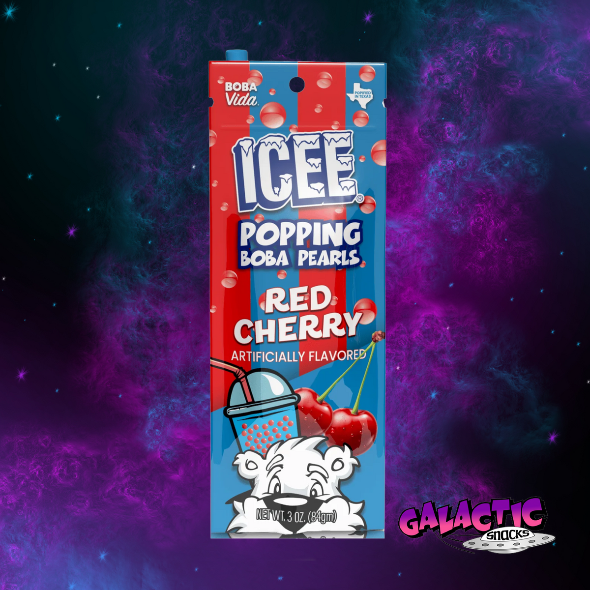 ICEE Red Cherry Popping Boba Pearls – 3oz – Galactic Snacks