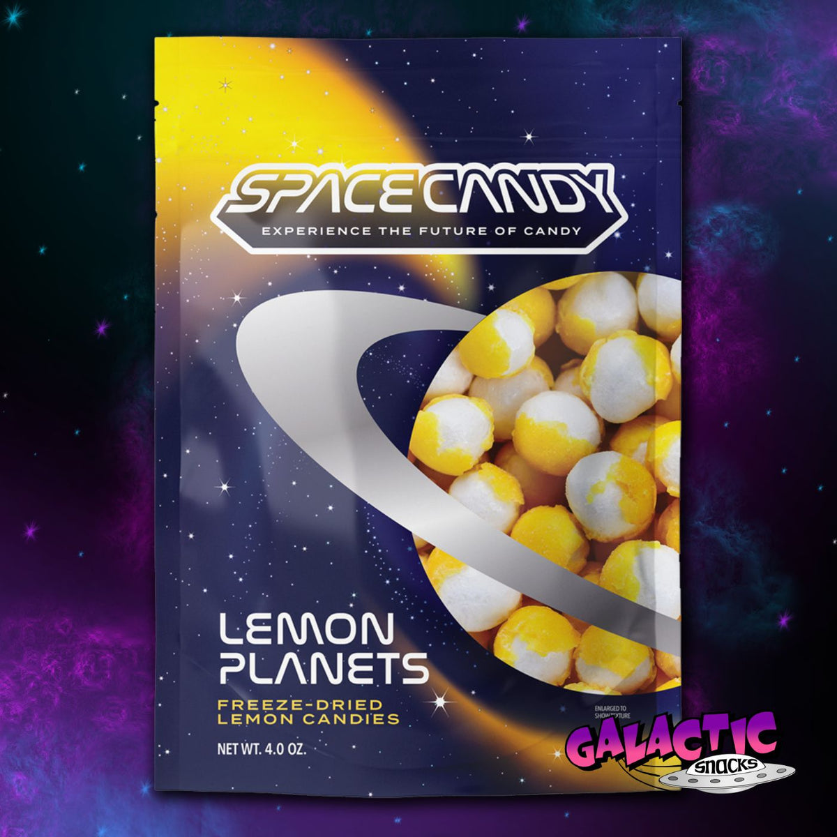 Space Candy - Freeze Dried Lemon Planets - 4oz – Galactic Snacks